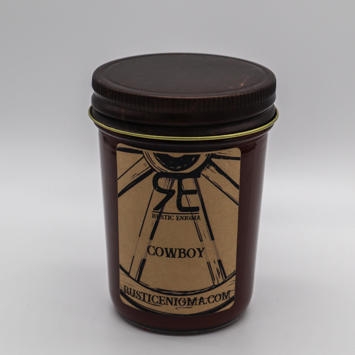 Cowboy 8 oz Candle – Rustic Enigma
